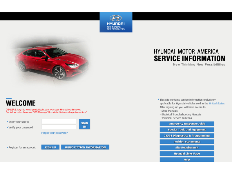 Hyundai original online one year account